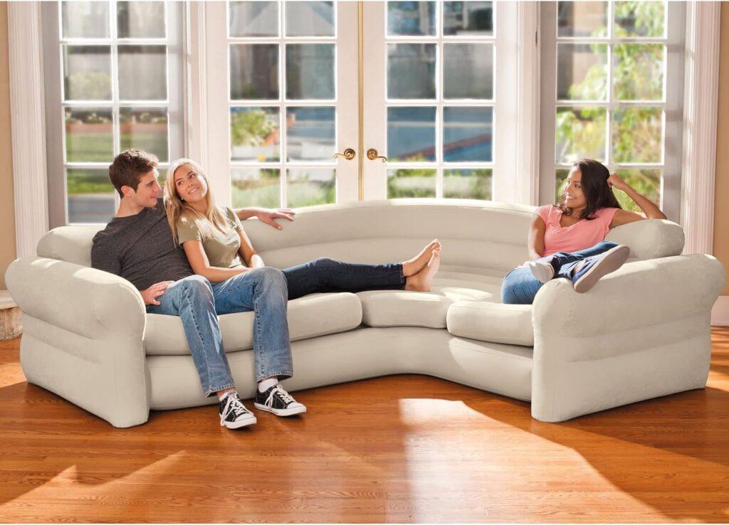 Intex Inflatable Corner Sofa, 101" X 80" X 30" - Retail Warehouse Online